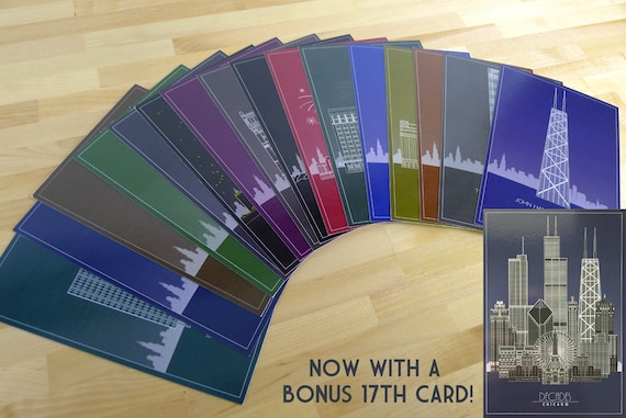 Chicago Architecture Postcards Set of 17 | Etsy