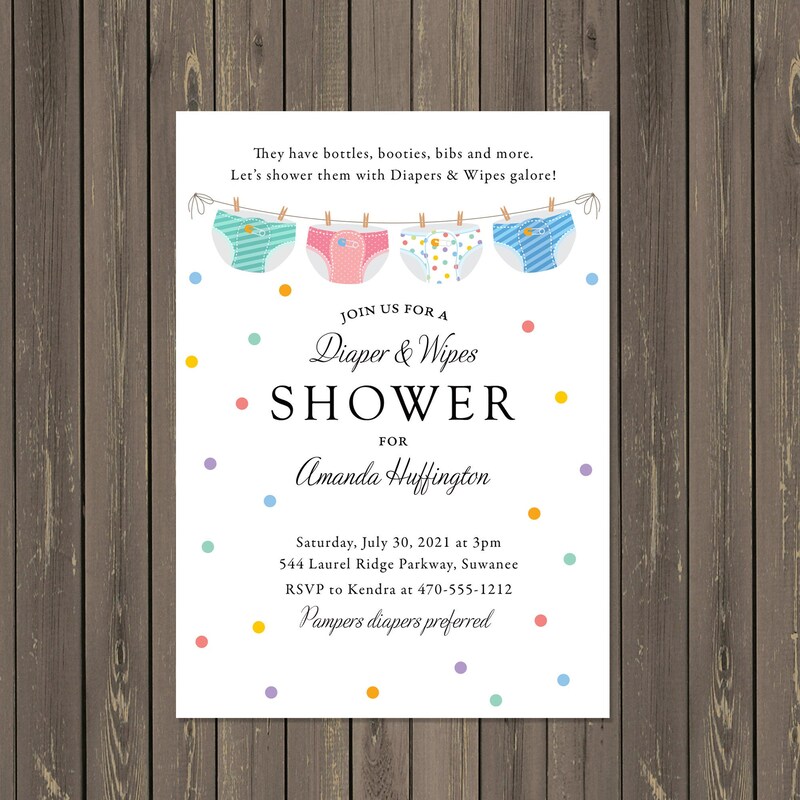 Diaper Invitation - Etsy