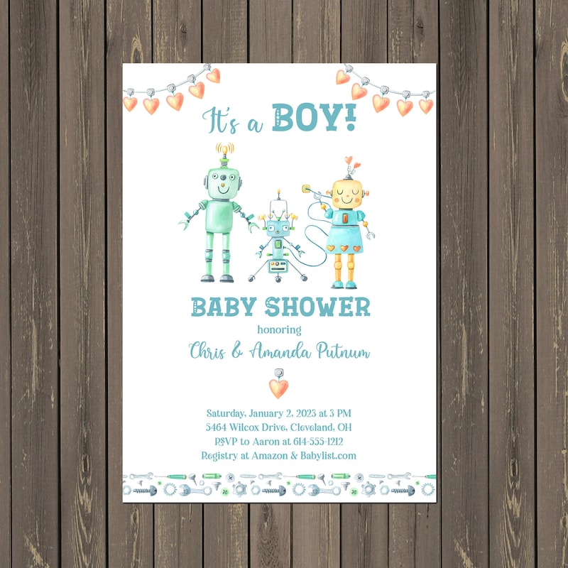 Robot Baby Shower - Etsy