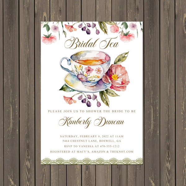 High Tea Invitation - Etsy