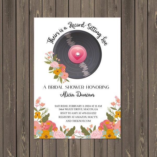 Vinyl Record Invitations - Etsy