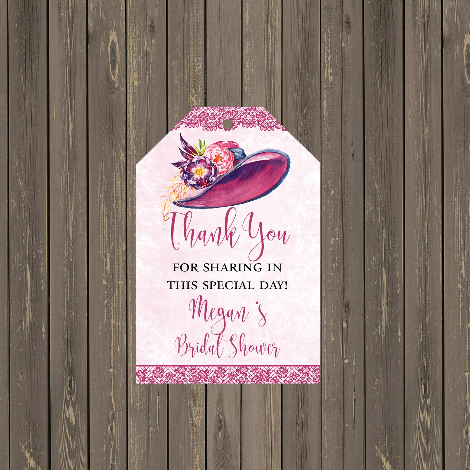 Fancy Hat Bridal Shower Invitation: High Tea Party (printable or ...