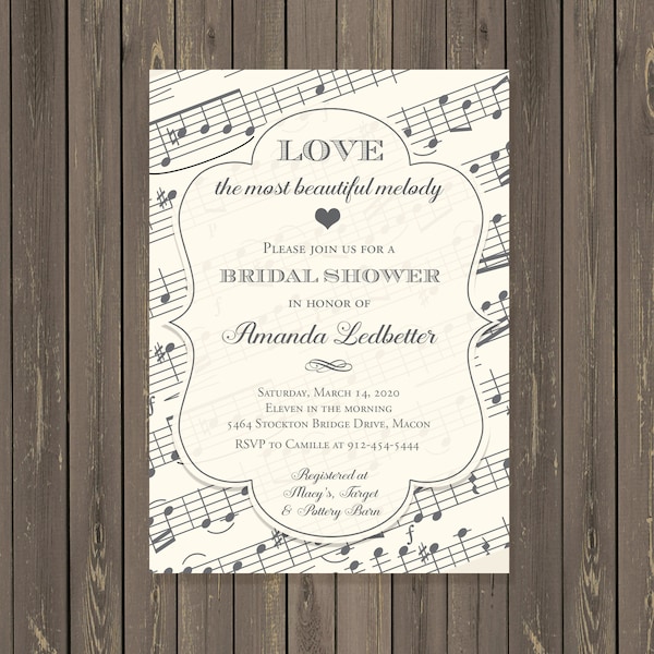 Music Invitations - Etsy