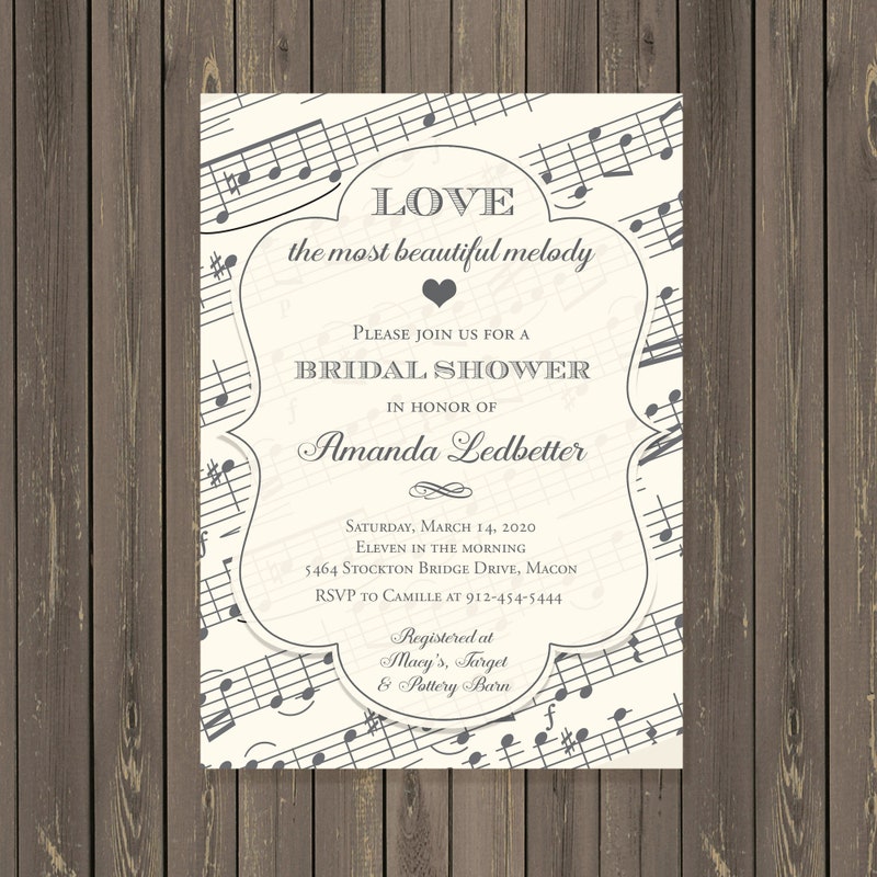 Music Invitations - Etsy