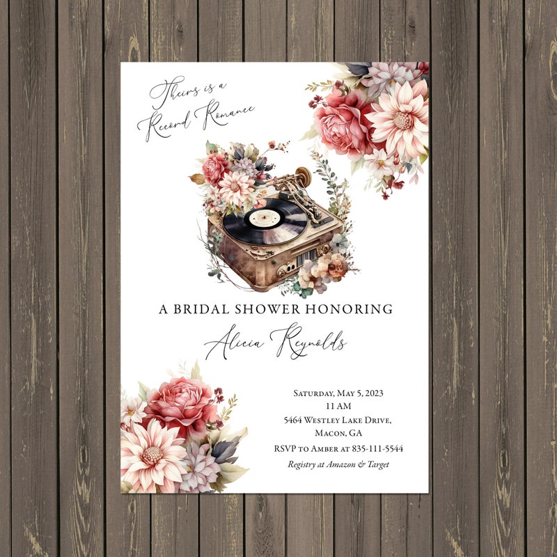 Vinyl Record Invitations - Etsy