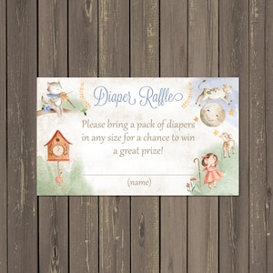 Nursery Rhyme Diaper Raffle Tickets, Nursery Rhyme Diaper Raffles ...