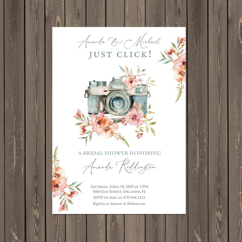 Camera Invitation - Etsy