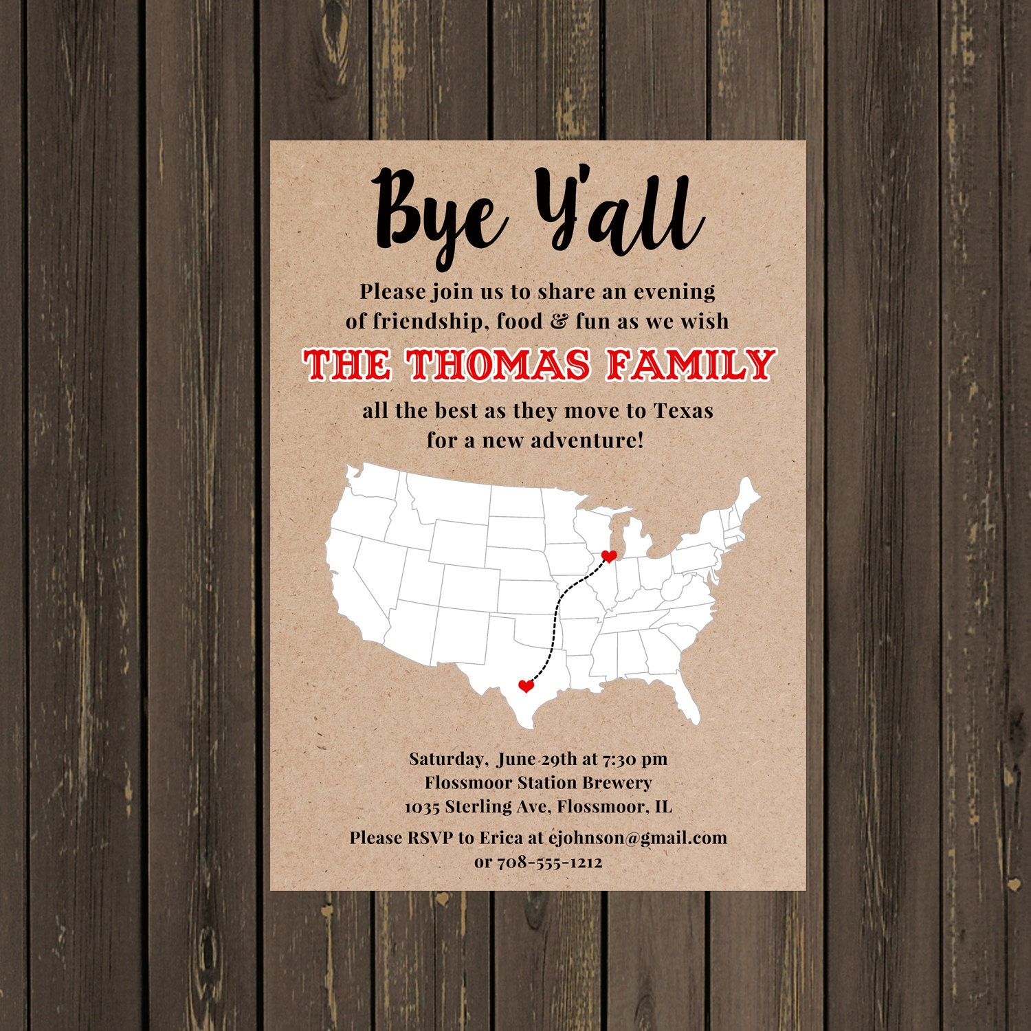  Going Away Party Invitation Farewell Party Invite Bye Etsy