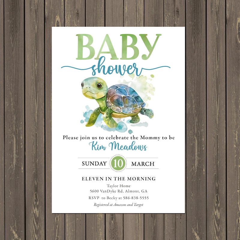 Turtle Baby Shower - Etsy