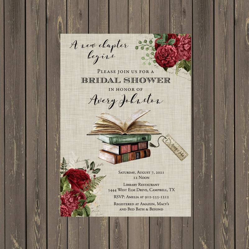 Book Invitation - Etsy