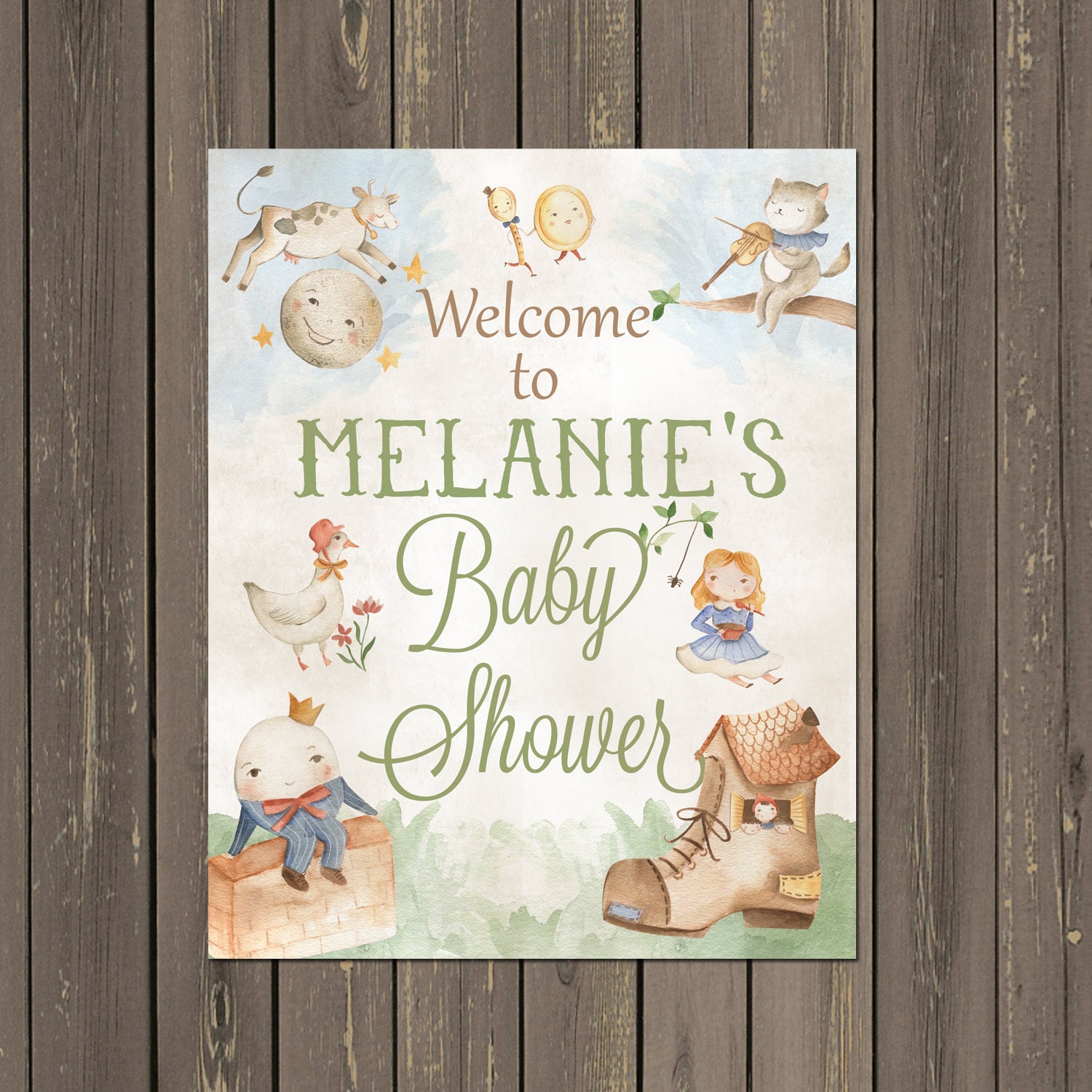 Nursery Rhyme Birthday Invitation Storybook 1st Birthday | Etsy