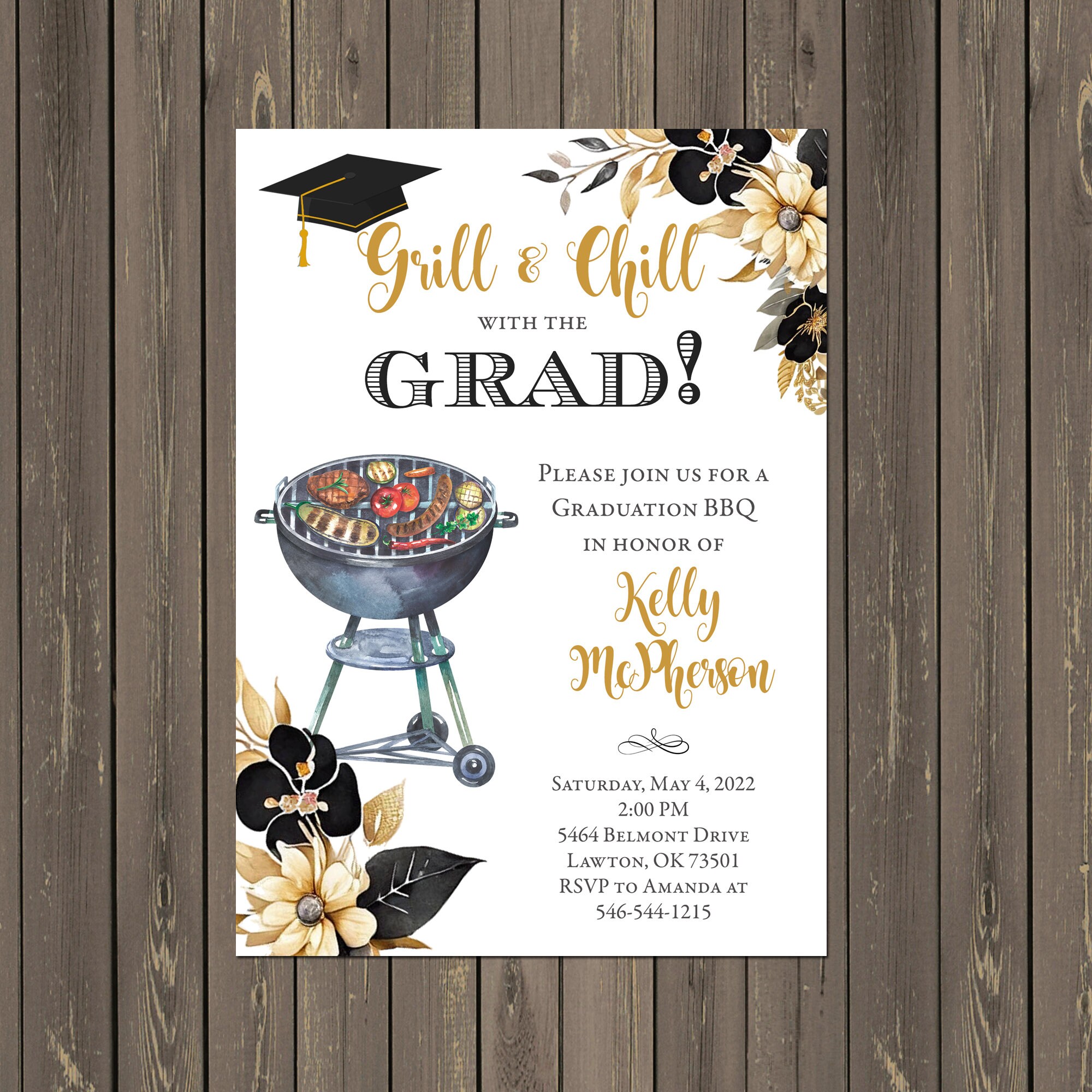 Graduation Barbeque Invitation Graduation Party Invitation Free