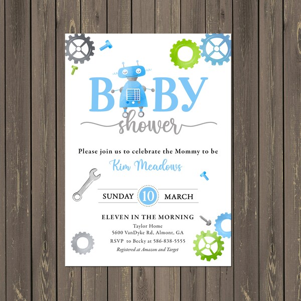 Robot Baby Shower - Etsy