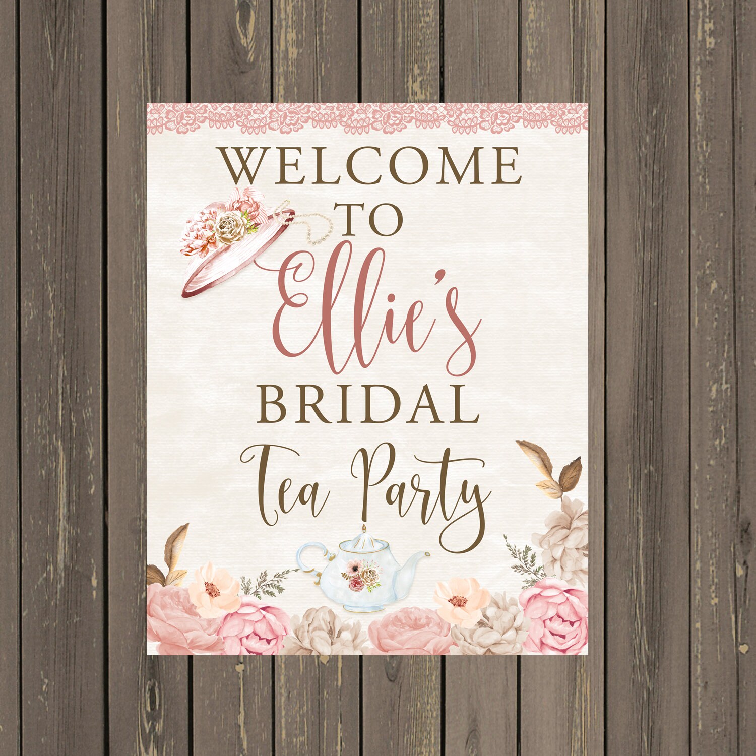 Fancy Hat Bridal Shower Invitation Fascinator Bridal Shower | Etsy