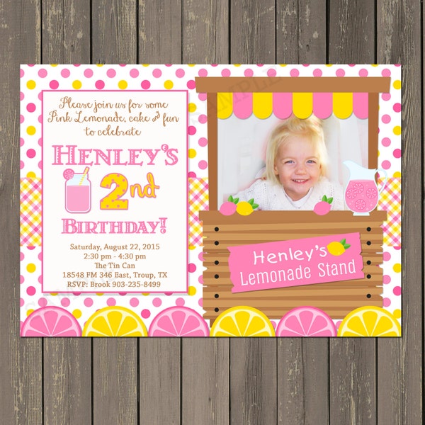 Pink Lemonade Invite - Etsy