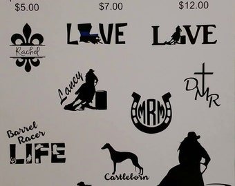 Barrel Racing Vinyl Decal Small © Laced up Decals Sku:barrel Racing 33 ...