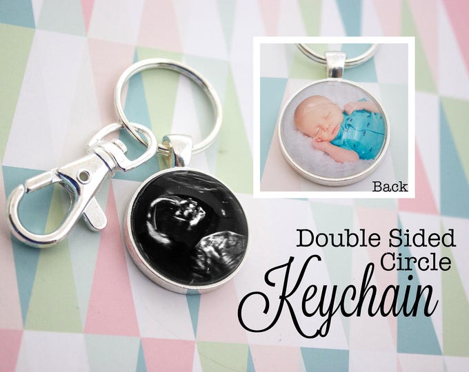 Two Sided Photo Keyring Custom Photo Keychain Silver Key Ring ...