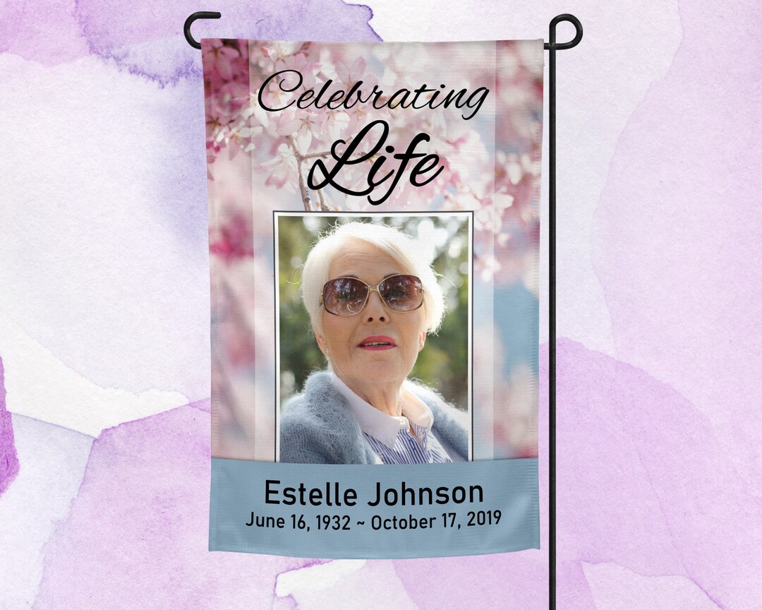 Celebrating Life Garden Flag - Memorial Flag - Remembrance Garden Flag ...