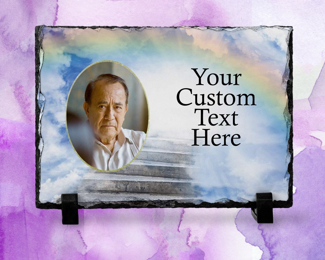 Memorial Photo Slate - Custom Slate - Remembrance Slate - Personalized ...