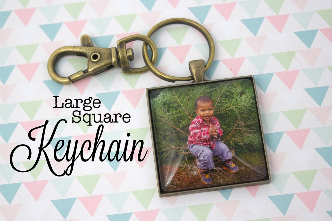 Personalized Photo Keyring - Custom Photo Keychain - Photo Key Chain ...