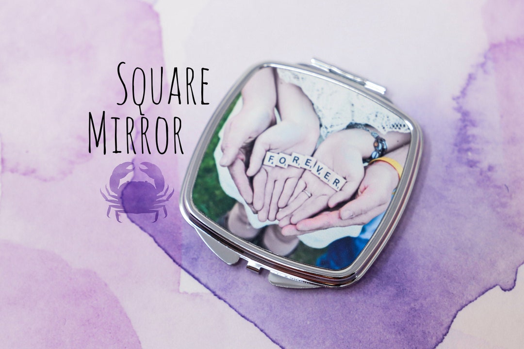 Custom Square Compact - Personalized Compact Mirror - Photo Hand Mirror ...