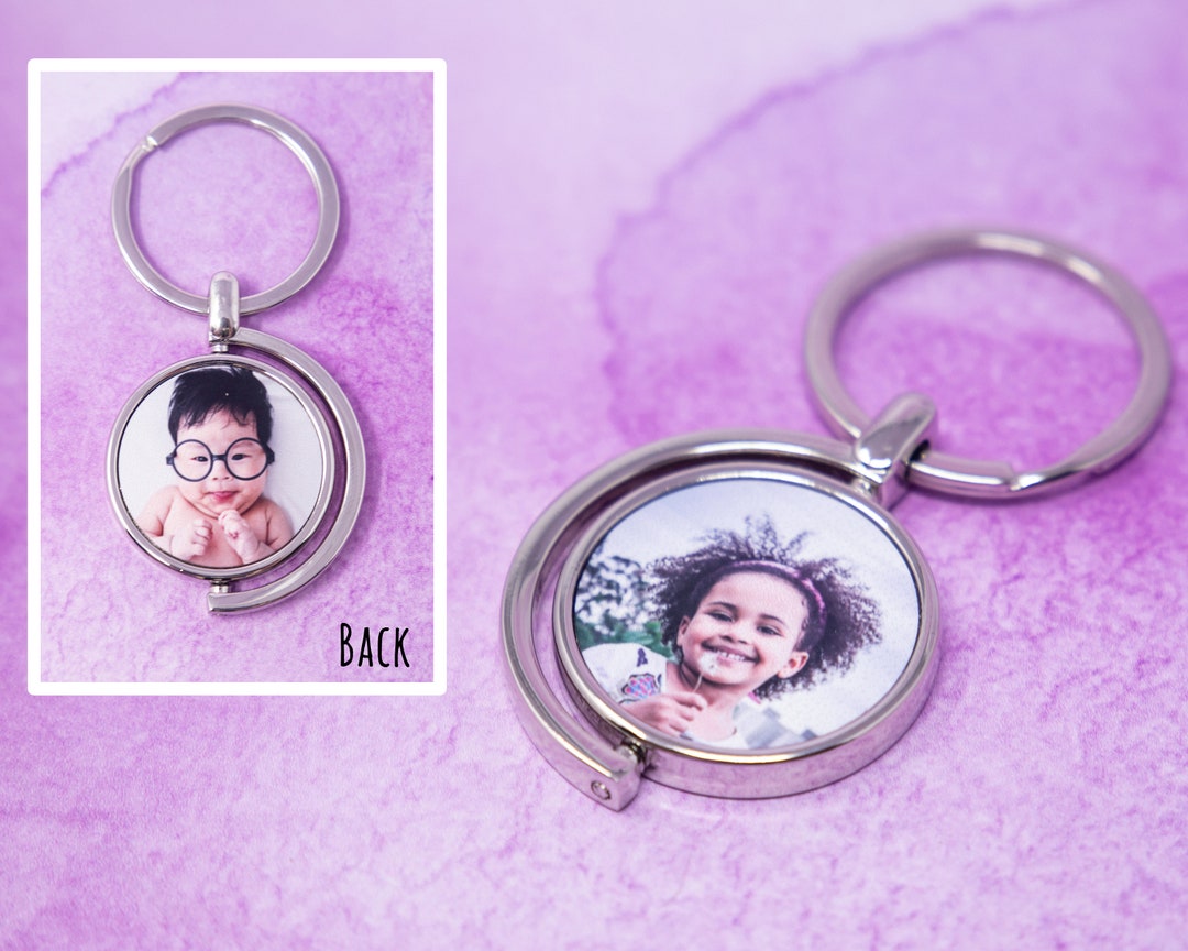 Double Sided Photo Keychain Custom Photo Keychain Photo - Etsy