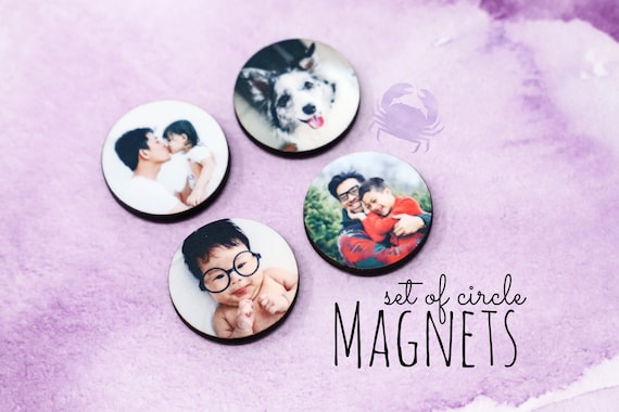 Custom Photo Magnets Personalized Magnets Set of Magnets | Etsy Sweden