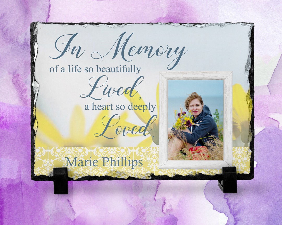 Personalized Memorial Slate - Custom Slate - Remembrance Slate - Photo ...