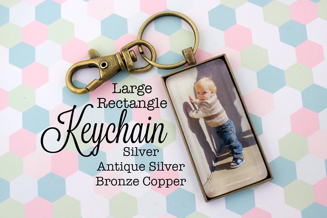 Custom Photo Keychain Rectangle 1x2 Inch / 25x50 Mm Key Chain ...