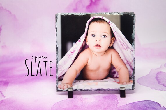 Square Photo Slate Custom Slate Square Slate Standing | Etsy