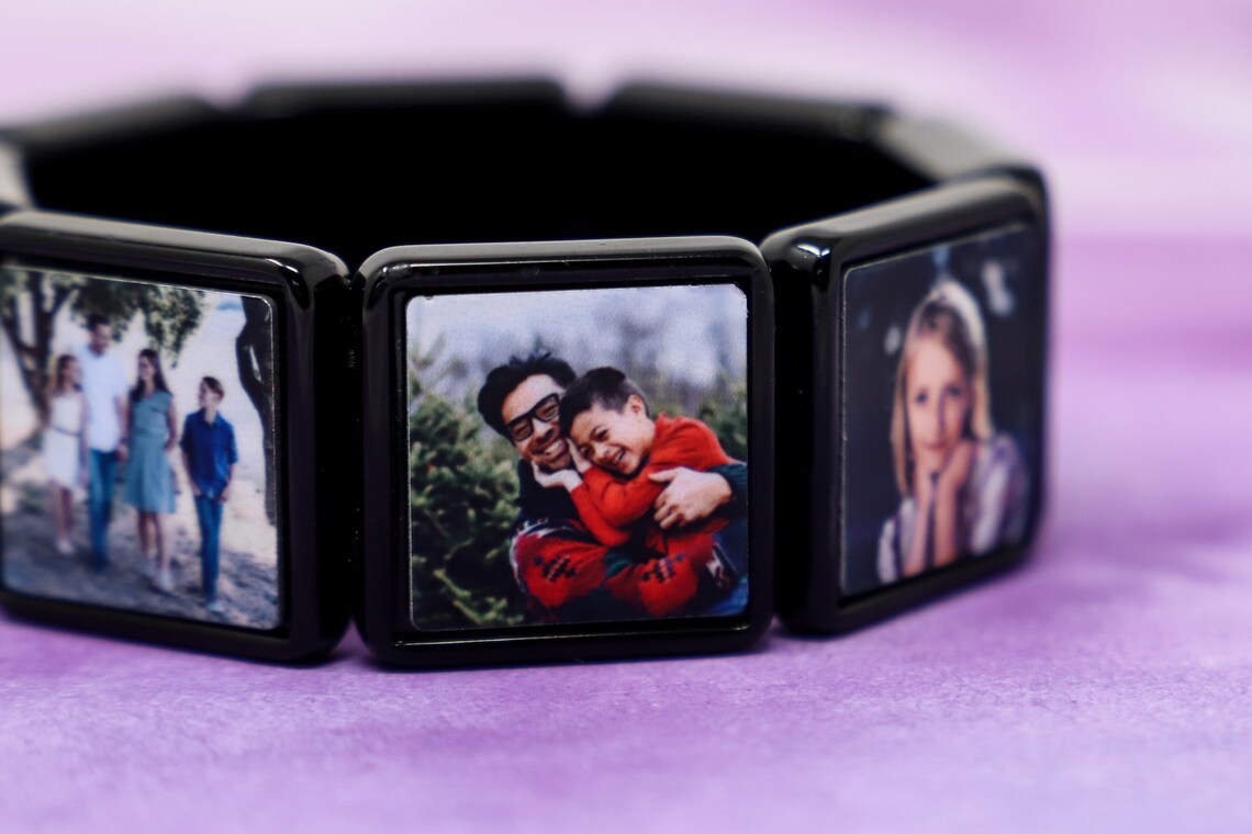 Personalized Bracelet Custom Photo Bracelet Stretch | Etsy