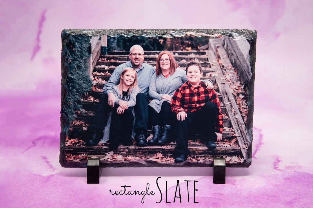 Rectangle Photo Slate - Custom Slate - Rectangle Slate - Standing Photo ...