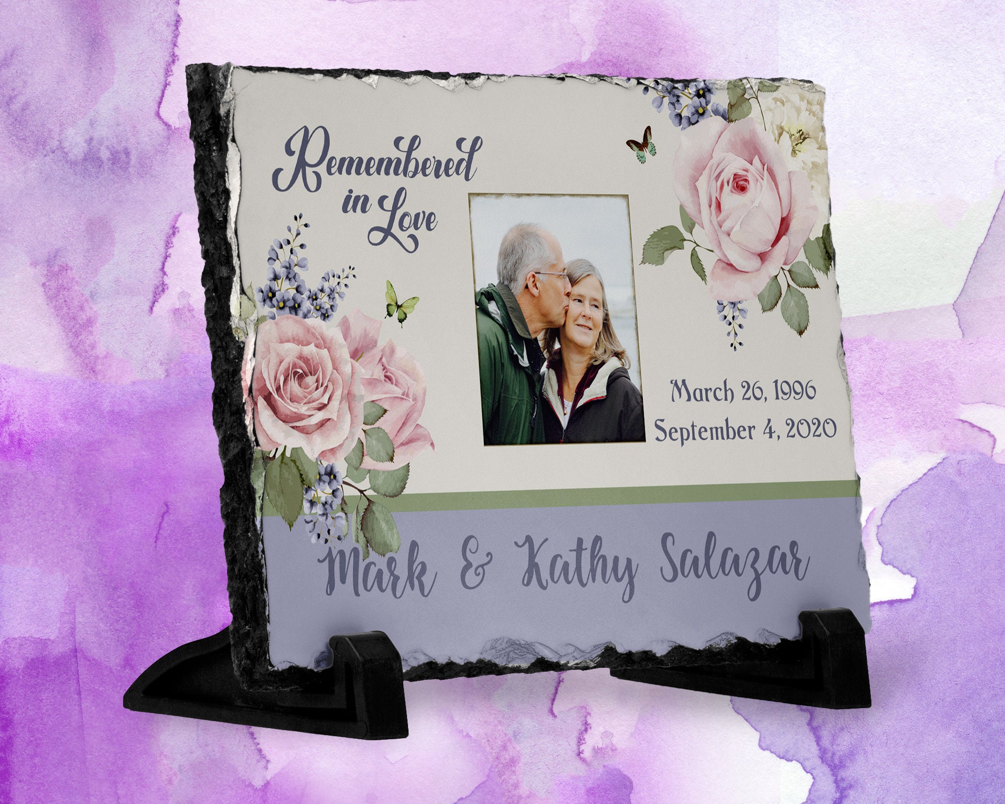 Personalized Memorial Slate Custom Slate Remembrance Slate | Etsy