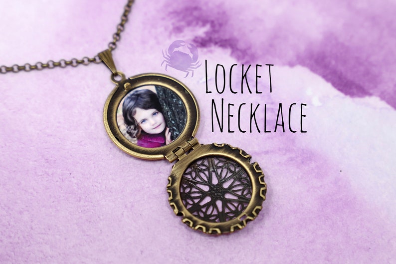Custom Photo Locket - Filigree Locket Necklace - Personalized Gift ...