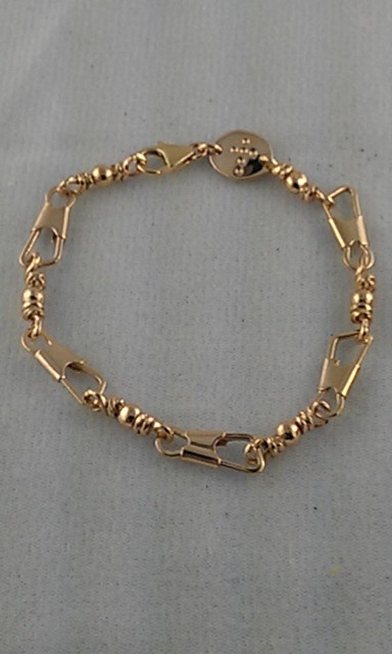 ACTS Bracelet 14k Gold Fishers of Men Bracelet 7.5 Solid Yellow Gold Etsy