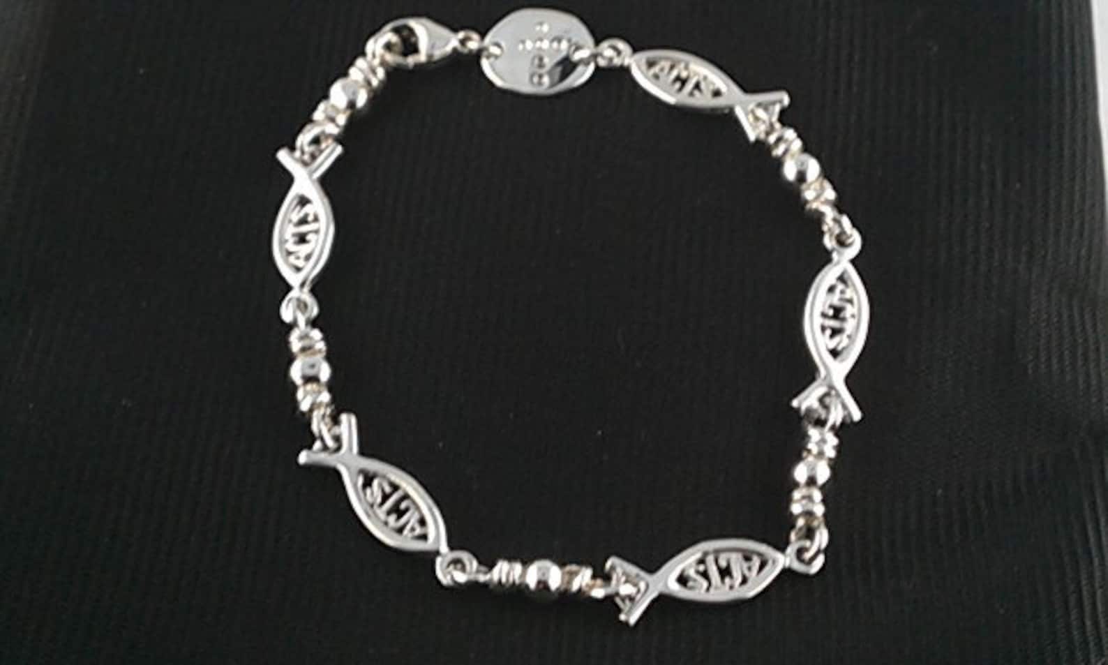 ACTS ICHTHUS Bracelet Sterling Silver Fishers of Men Bracelet - Etsy