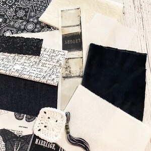 Chloe Textile Pack for Slow Stitching Vintage Fabric Journaling Supply ...
