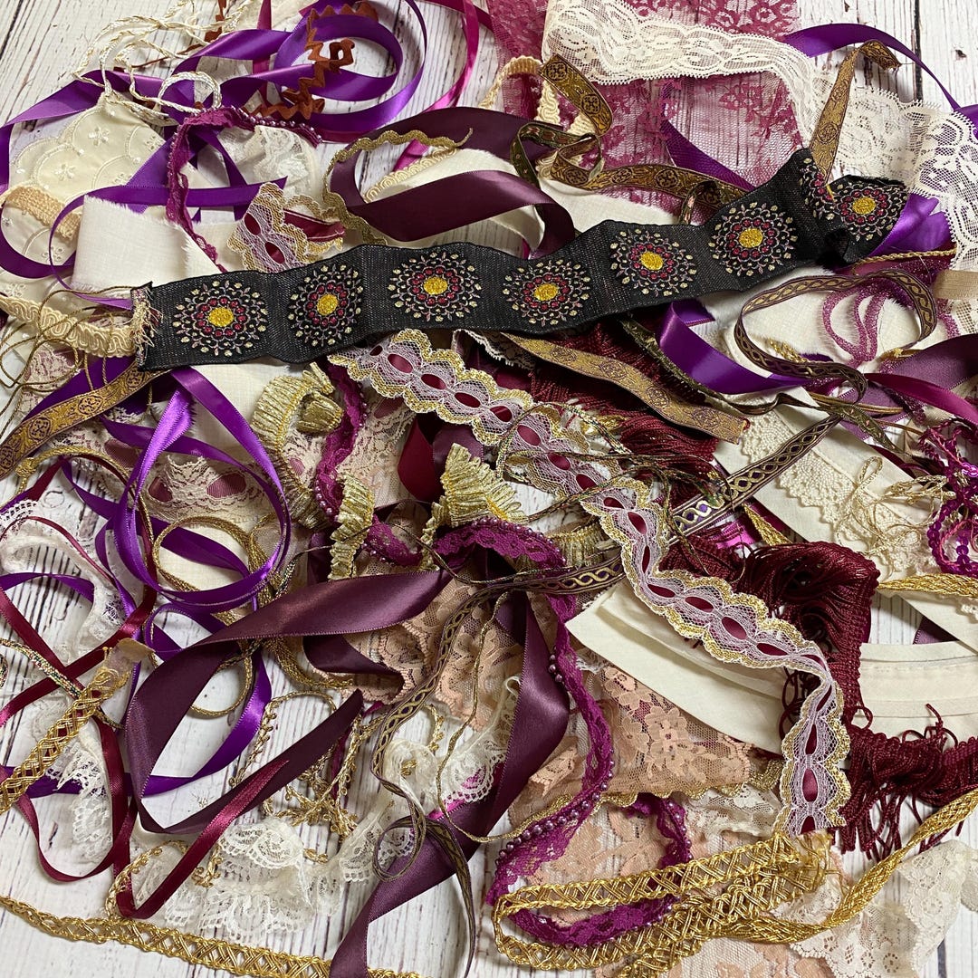 Vintage Trim Bundle – Plum, Burgundy, Gold & Exquisite Details | 40 ...