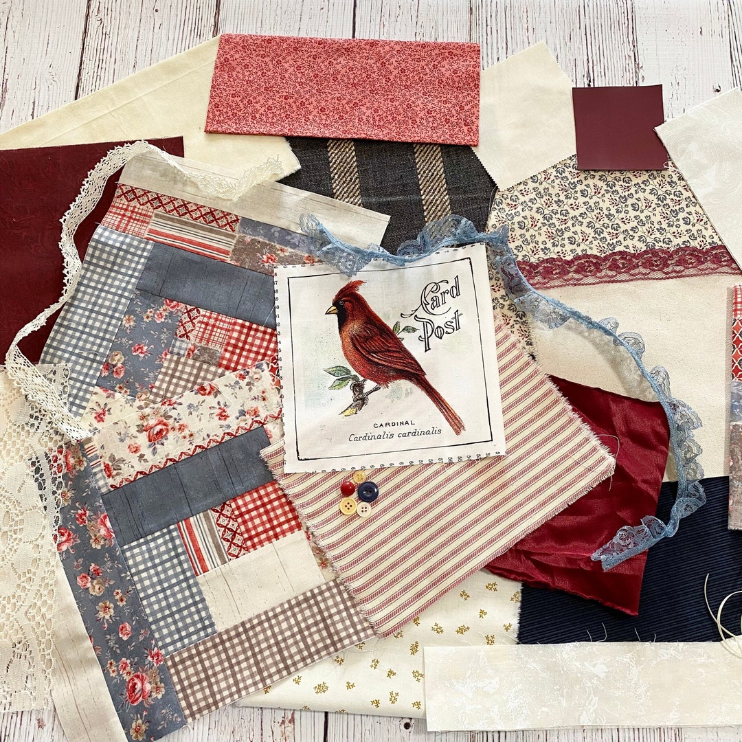 American Cottage Slow Stitching Kit Vintage Fabric - Etsy