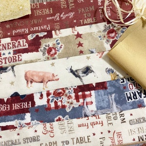 American Cottage Slow Stitching Kit Vintage Fabric Hand Sewing DIY - Etsy