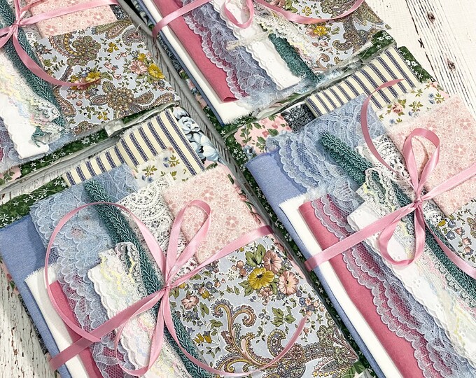 Textile Pack for Junk Journals Fabric Pack Upholstery Fabric Vintage ...