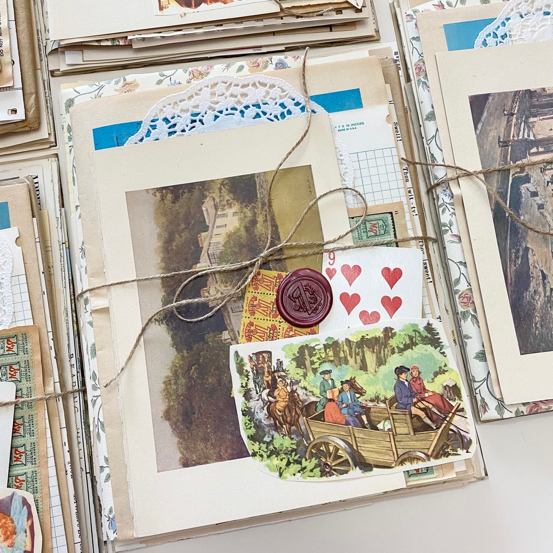 Vintage Ephemera Pack 50 Pieces Literature Book Pages - Etsy