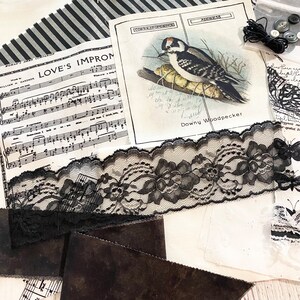 Chloe Textile Pack for Slow Stitching Vintage Fabric Journaling Supply ...