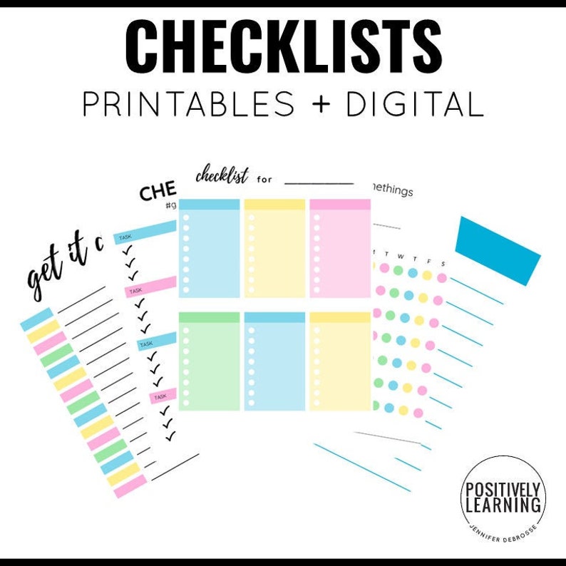 Checklists for EVERYTHING - Etsy