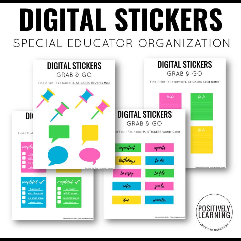 Digital Stickers for Teacher Organization - Etsy