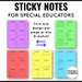 Data Collection Sticky Notes for Teachers - Etsy