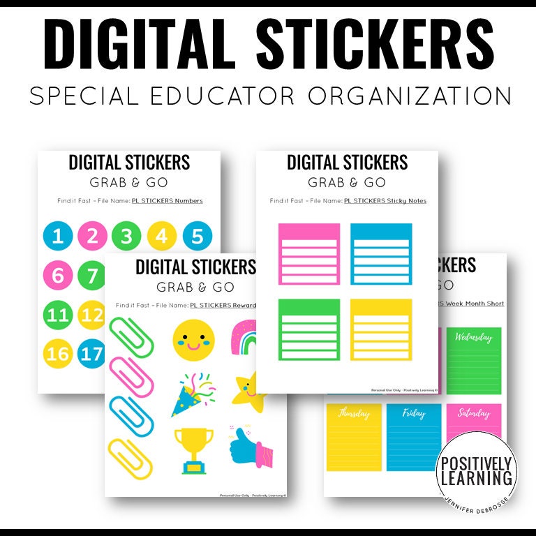 Digital Stickers for Teacher Organization - Etsy