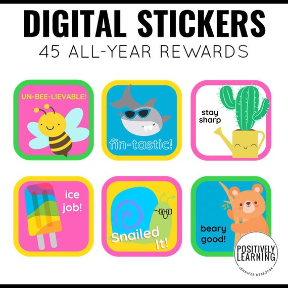 Digital Stickers for Rewards - Etsy
