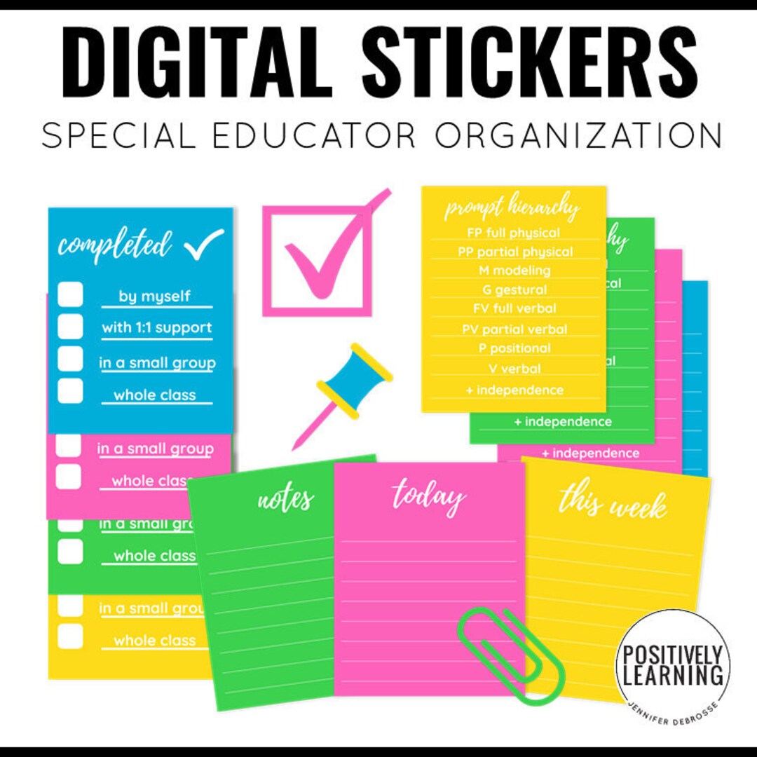 Digital Stickers for Teacher Organization - Etsy