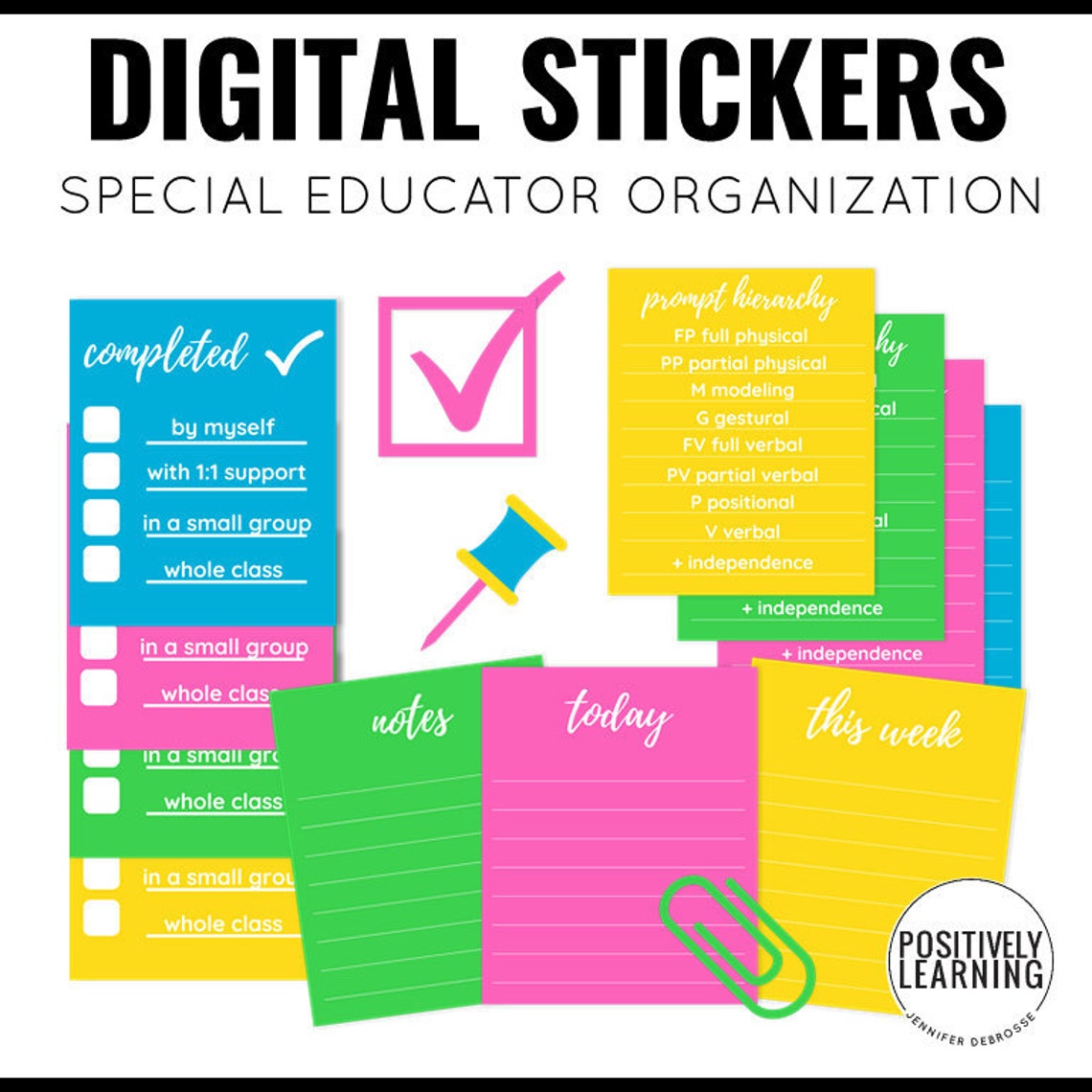 Digital Stickers for Teacher Organization - Etsy